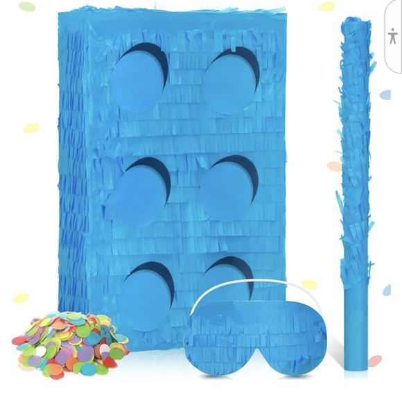 Aoriher | Party Supplies | New Blue Lego Style Block Pinata Confetti ...